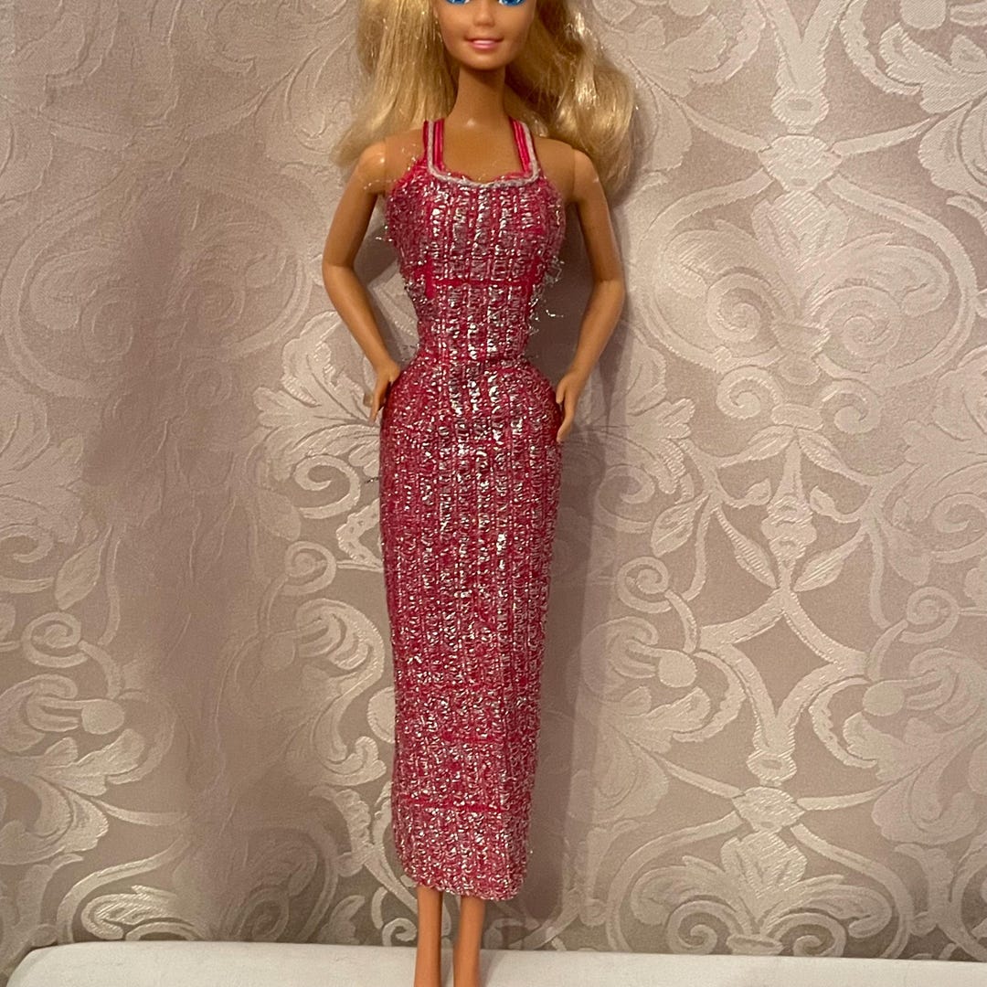 Vintage Superstar Barbie #9720 RARE Promotional Issue Pink and Silver ...
