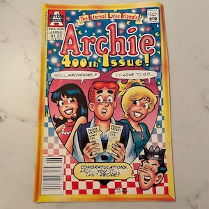 Vintage 1992 Archie Comic - Archie the Eternal Love Triangle! - 400th ...
