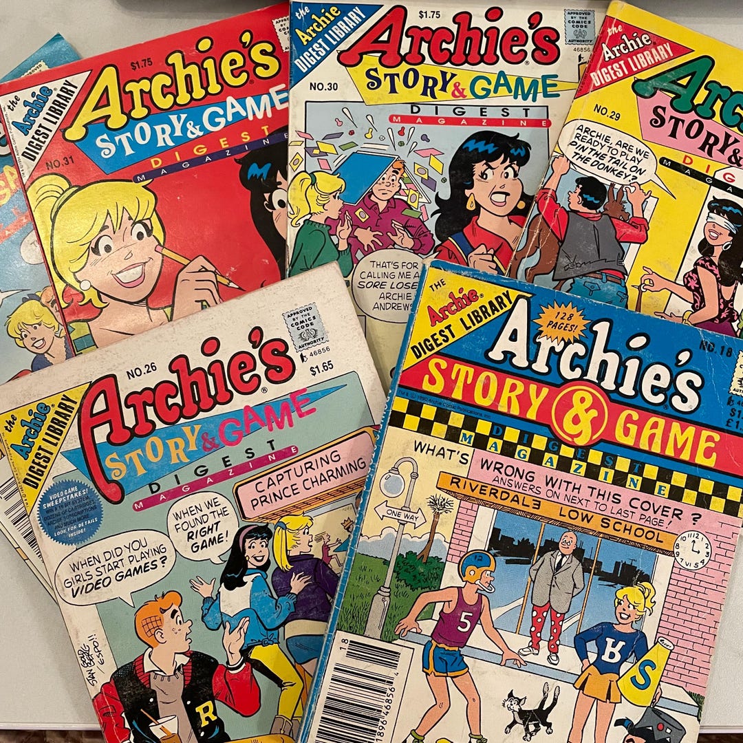 Vintage 1980s/90s Archie Story and Game and Activity Comic Digests ...
