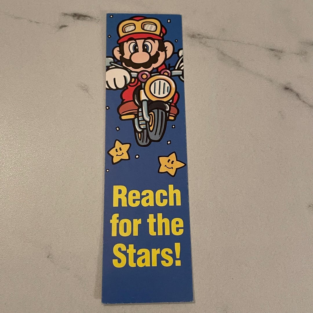 Vintage Nintendo Super Mario Bookmark - 1989 - Etsy