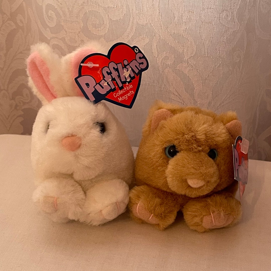 Vintage Swibco Puffkins Collectible Magnets Mini Plush Toys With ...