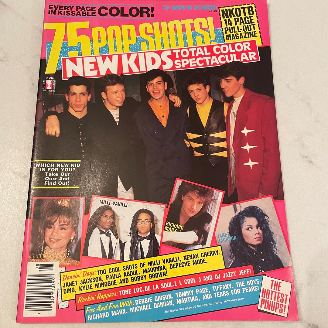 Vintage TV and Movie Screen Magazine 1990 - New Kids on the Block ...
