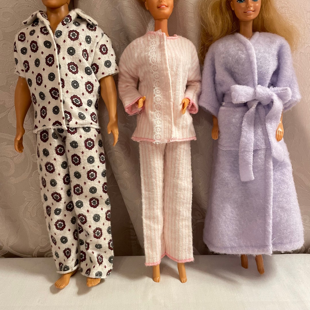 Vintage Handmade Barbie Ken Pyjamas Robe You Choose - Etsy