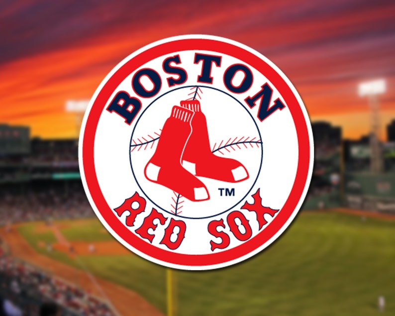 Boston Red Sox Circle Logo Vinyl Sticker Red Sox Logo Decal - Etsy