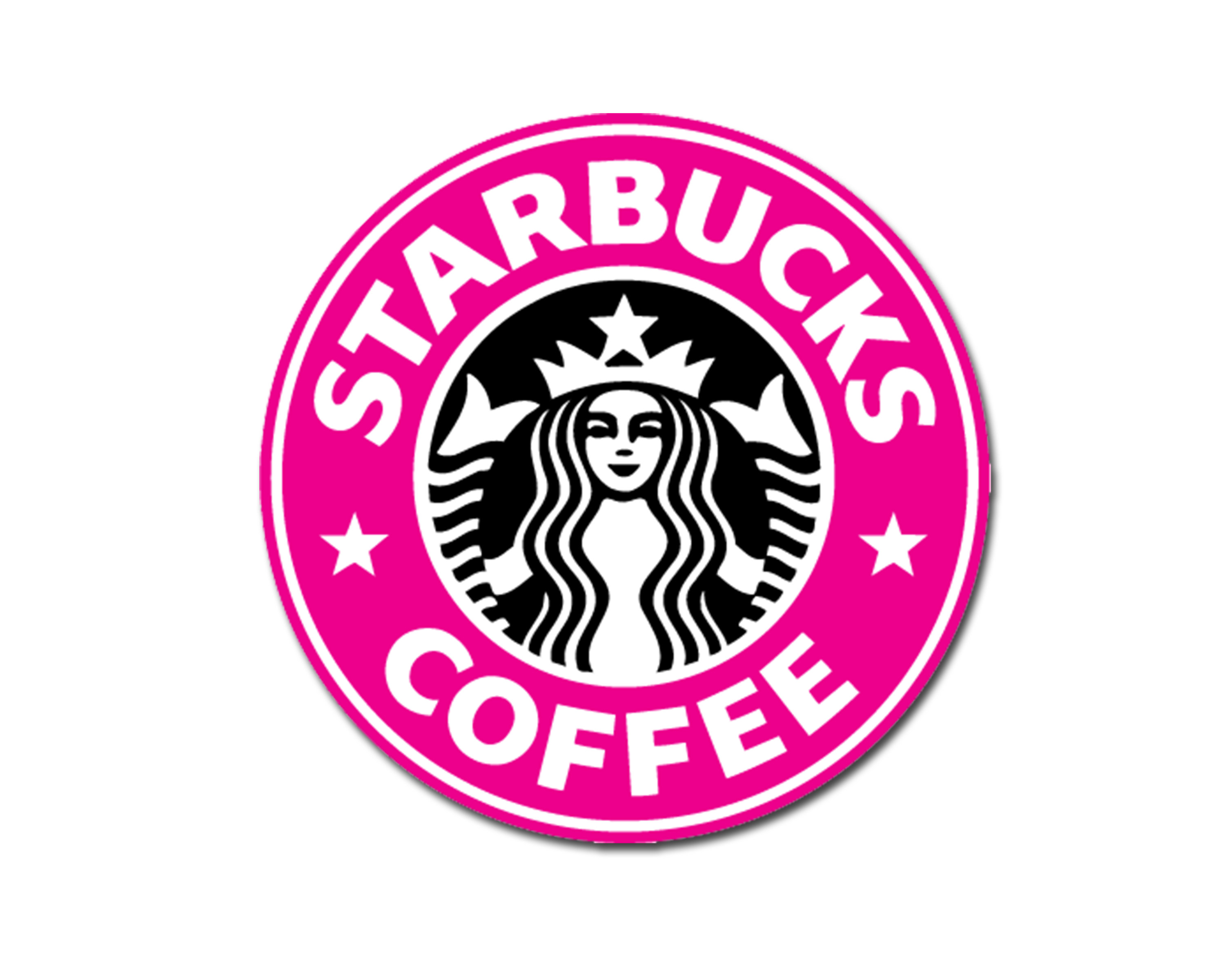 Starbucks Hot Pink Logo Sticker Hot Pink Starbucks Vinyl - Etsy