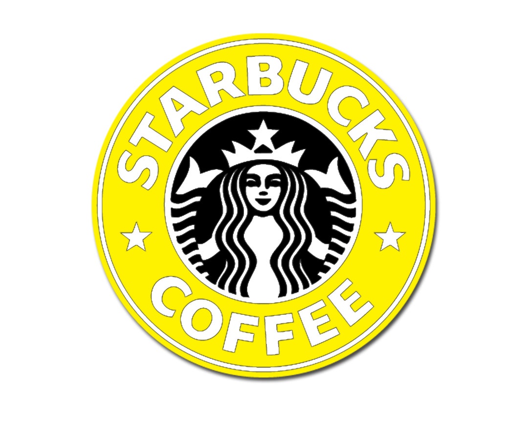 Starbucks Yellow Logo Sticker Yellow Starbucks Vinyl Decal - Etsy