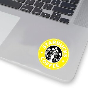 Starbucks Yellow Logo Sticker Yellow Starbucks Vinyl Decal - Etsy