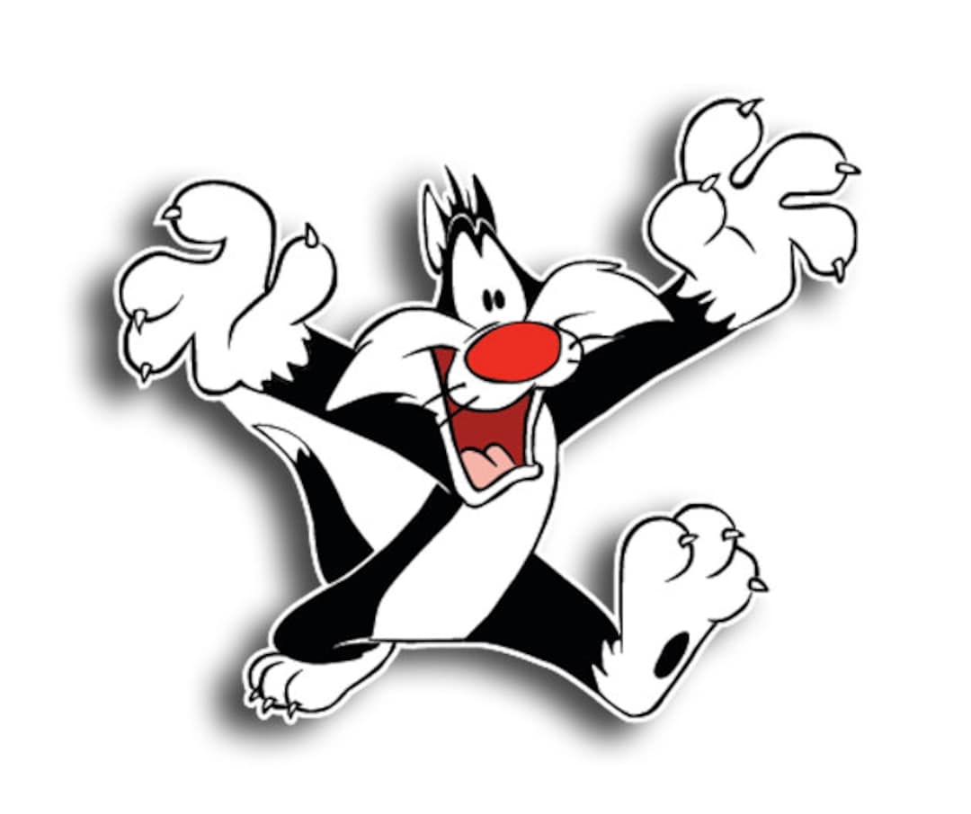 Sylvester the Cat SCARED Looney Tunes Vinyl Sticker - Etsy