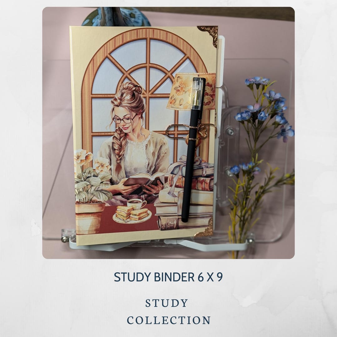 6 X 9 Binder, Personal Study Themed Binder, Organization Binder, A5 ...