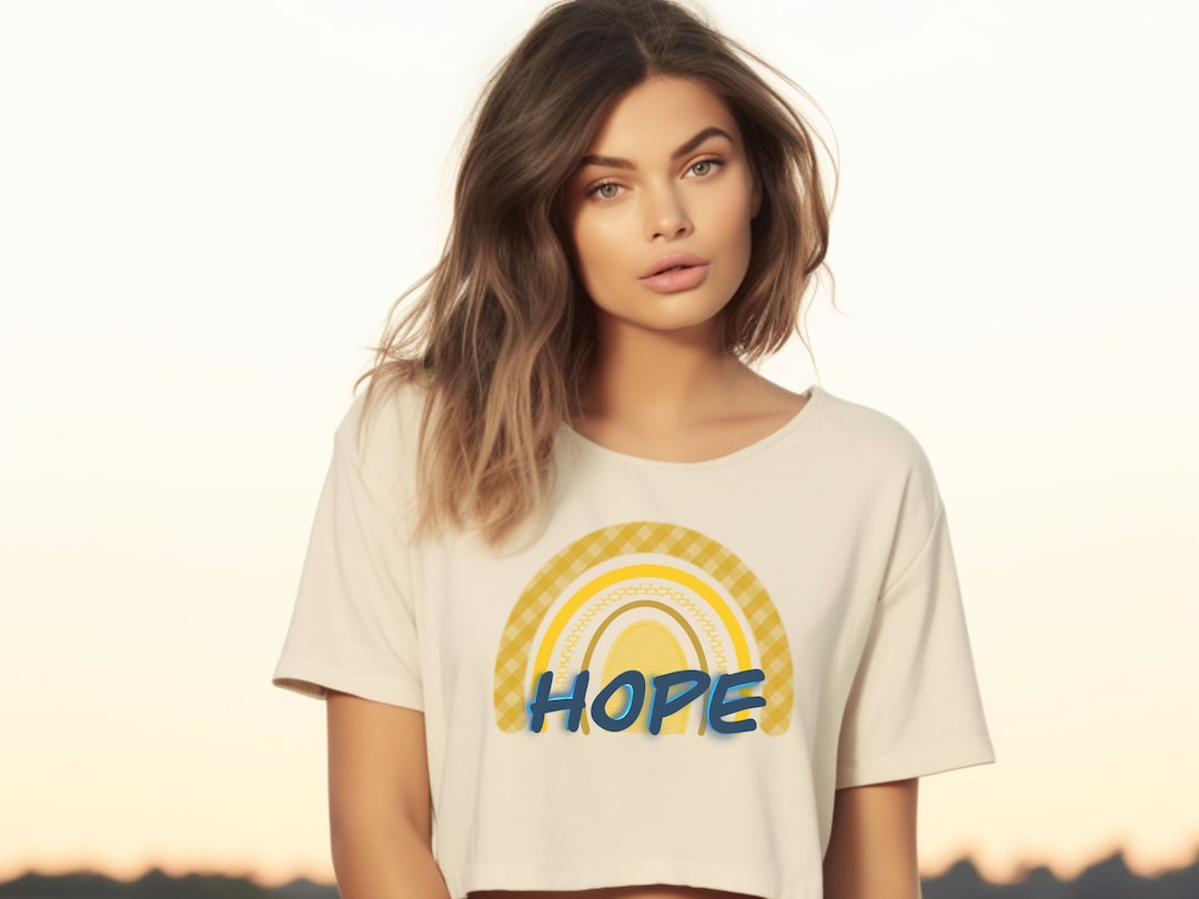 Women's Crop Top hope Rainbow - Etsy