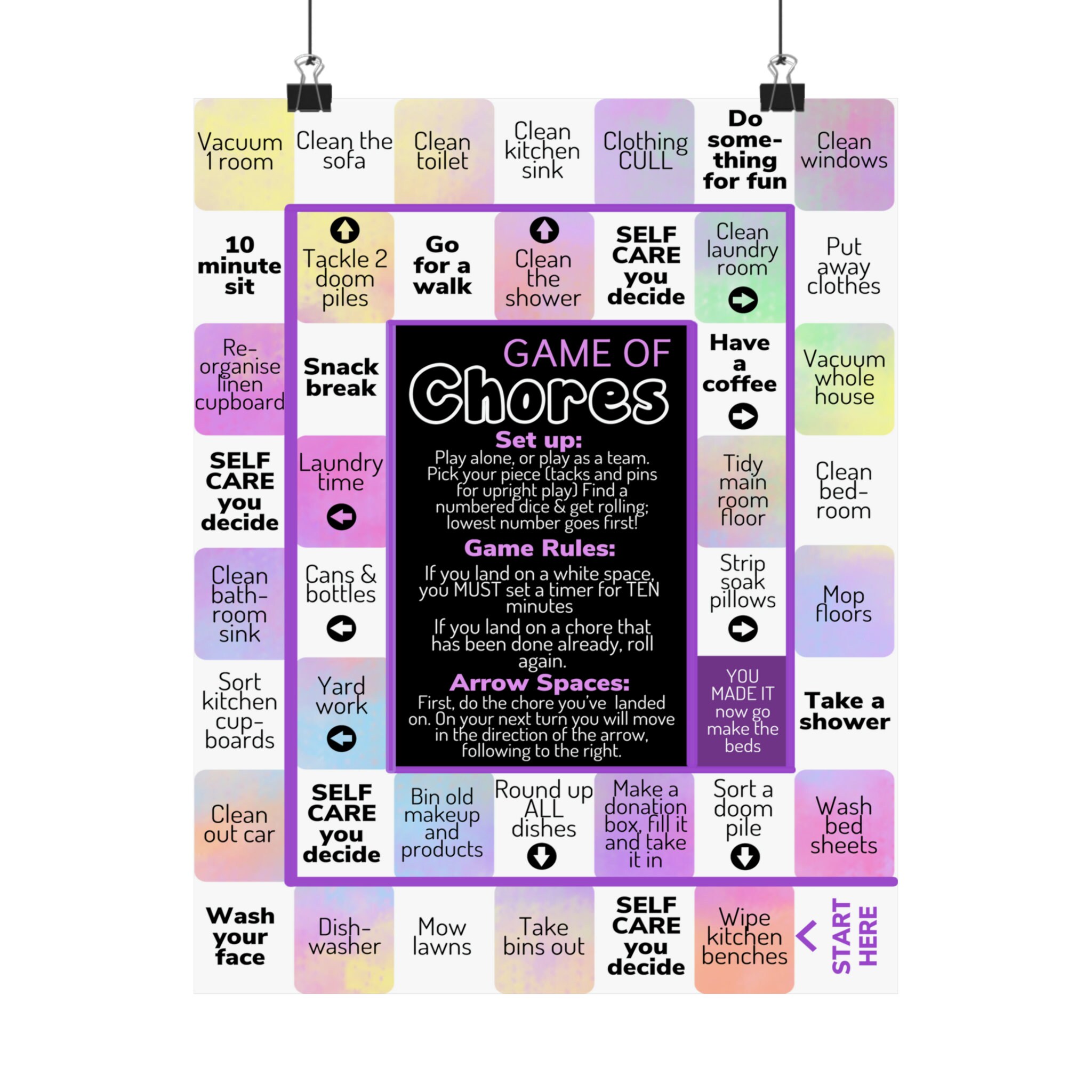 Game of Chores - the Cleaning Board Game for Kids and Adults With Adhd ...