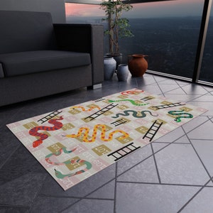 Giant Snakes and Ladders. the Life-size Board Game Area Rug - Etsy