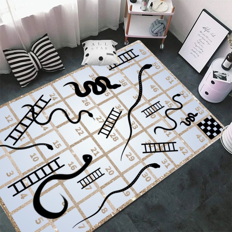 Life-size Snakes and Ladders - Huge Interactive Board Game Rug Where ...