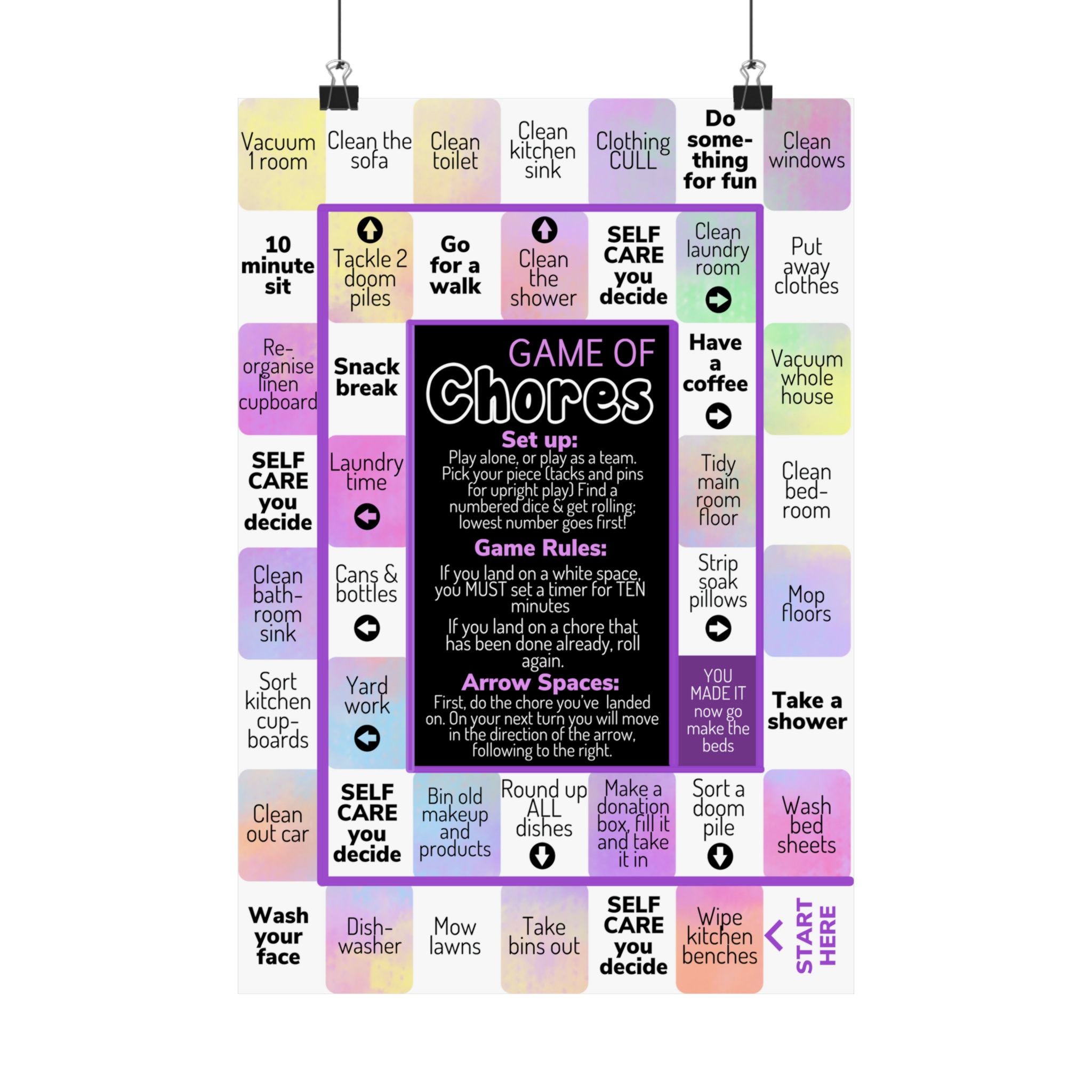 Game of Chores - the Cleaning Board Game for Kids and Adults With Adhd ...
