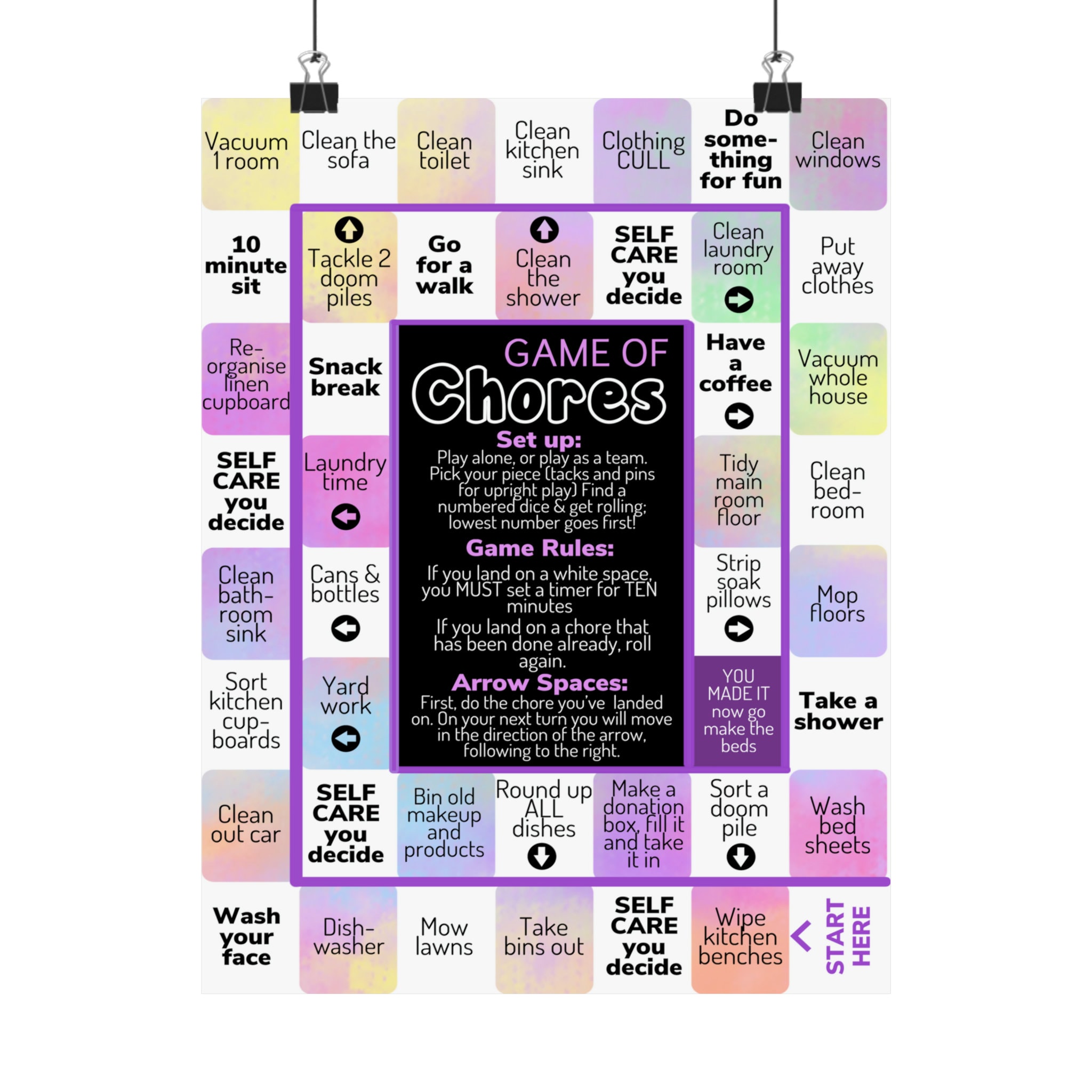 Game of Chores - the Cleaning Board Game for Kids and Adults With Adhd ...