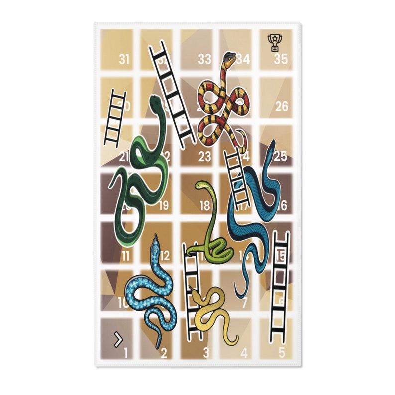 Giant Snakes and Ladders. Life-size Board Game Area Rug. Best Family ...