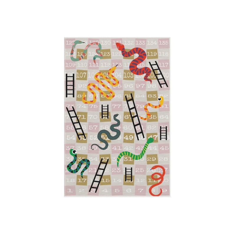 Giant Snakes and Ladders. the Life-size Board Game Area Rug - Etsy