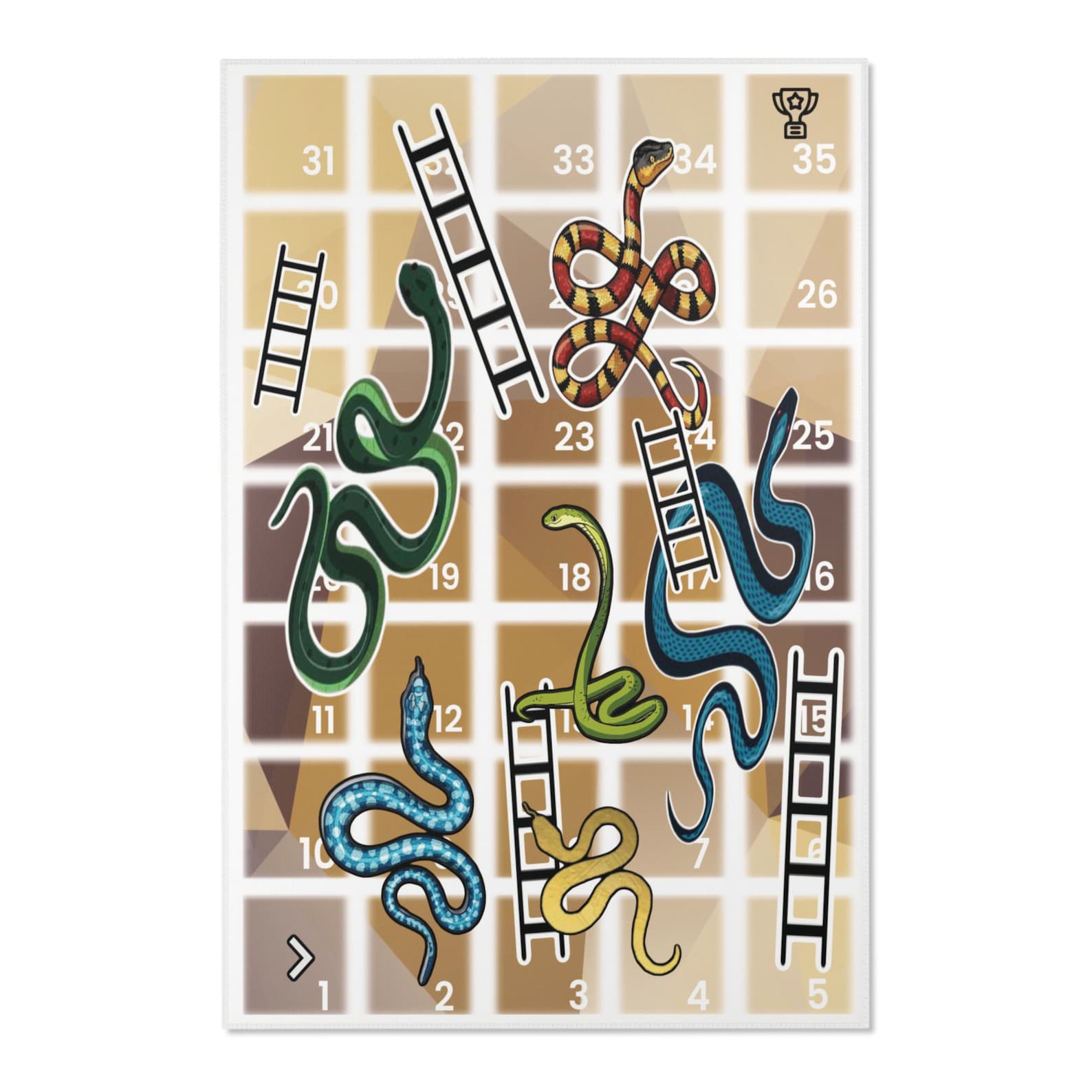 Giant Snakes and Ladders. Life-size Board Game Area Rug. Best - Etsy