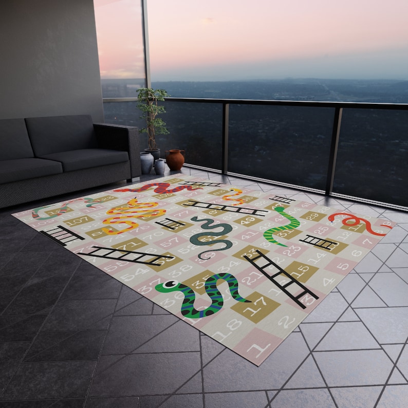 Giant Snakes and Ladders. the Life-size Board Game Area Rug - Etsy