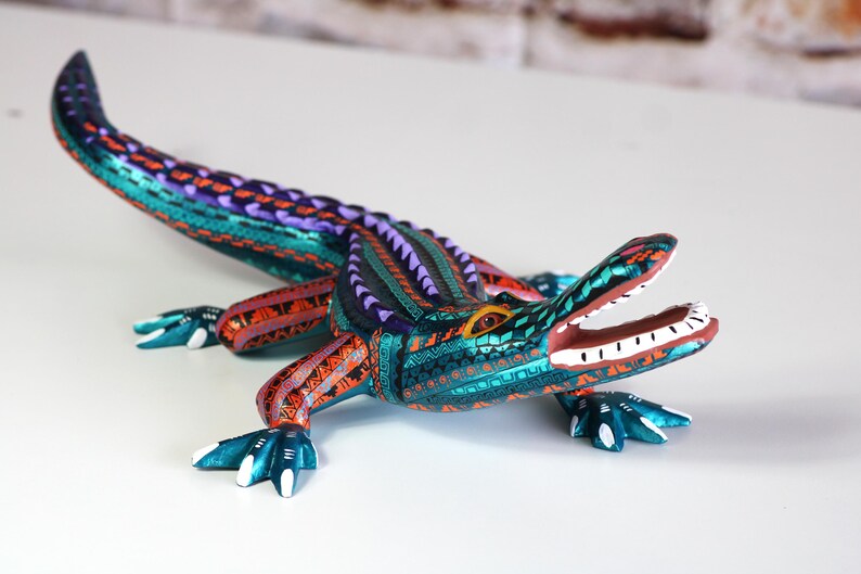 Cocodrile Wood Carving Alebrije - Etsy