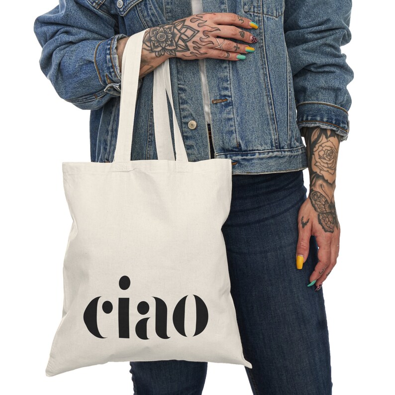 Ciao Canvas Tote Bag – Italian Style Market Shopper - Etsy