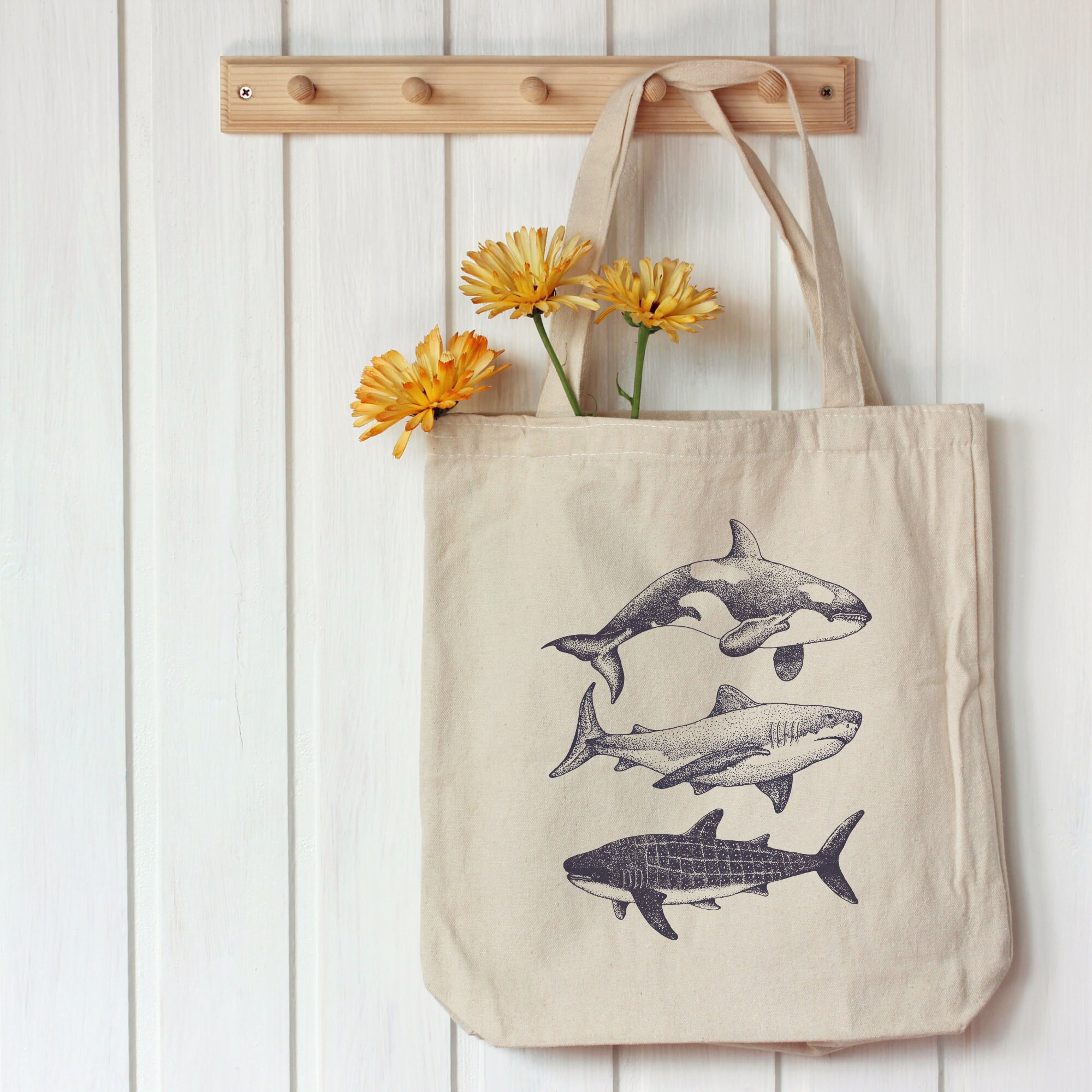Whale Shark Tote Bag Canvas Tote Bag for Summer Beach Bag Beach Tote ...