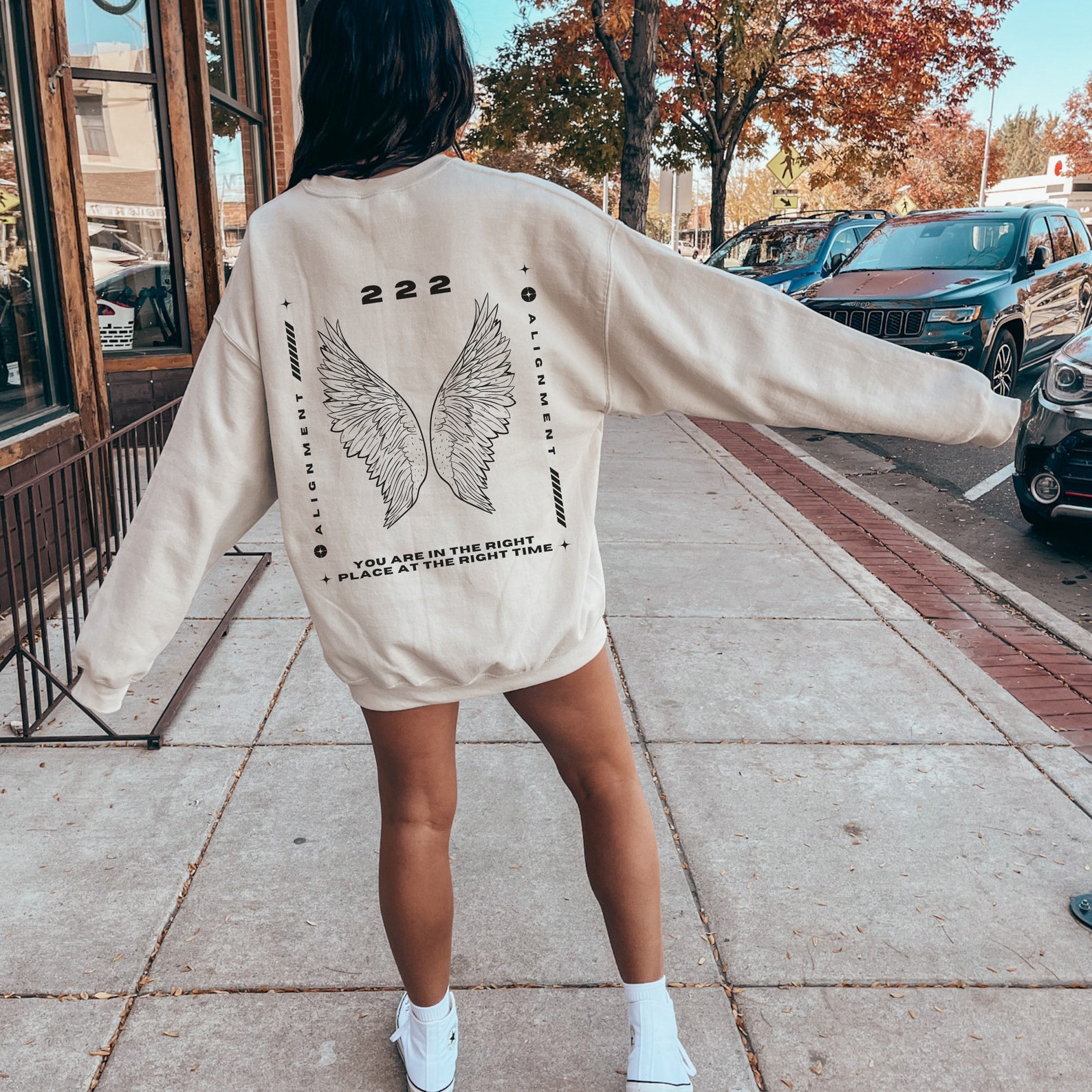 222 Angel Number Sweatshirt for Women Trendy Sweatshirt Cute Graphic ...