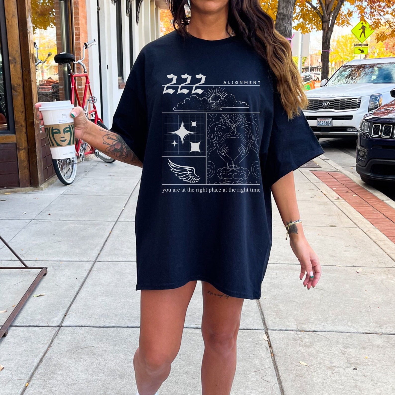 222 Angel Number T Shirt for Women Trendy Y2K Aesthetic Tee Angel ...