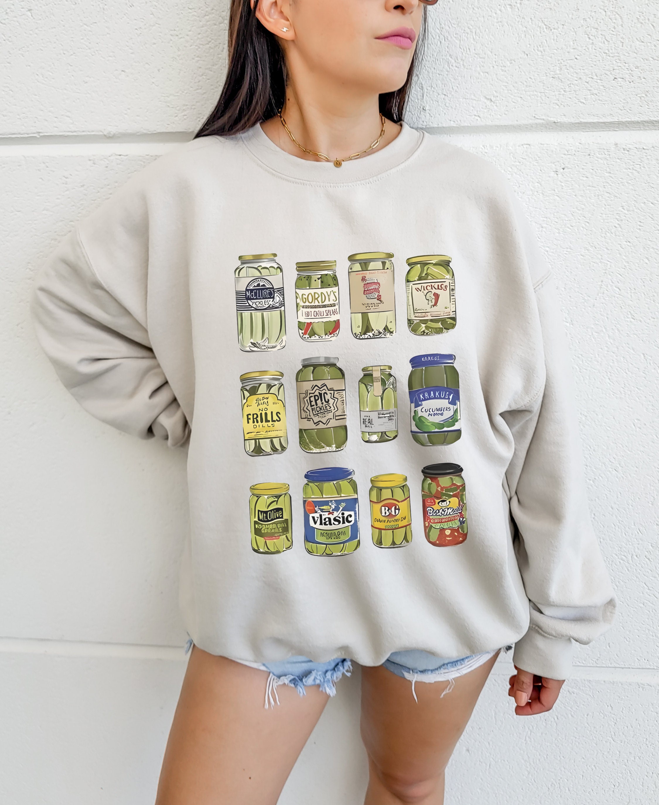 Gift for Pickle Lovers Vintage Pickle Jar Sweatshirt - Etsy