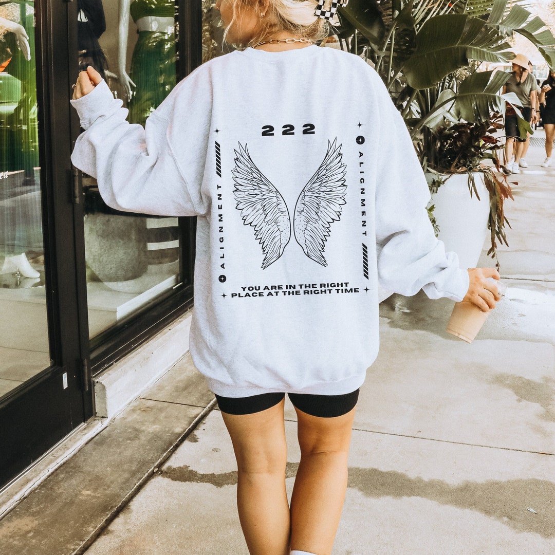 222 Angel Number Sweatshirt for Women Trendy Sweatshirt Cute Graphic ...