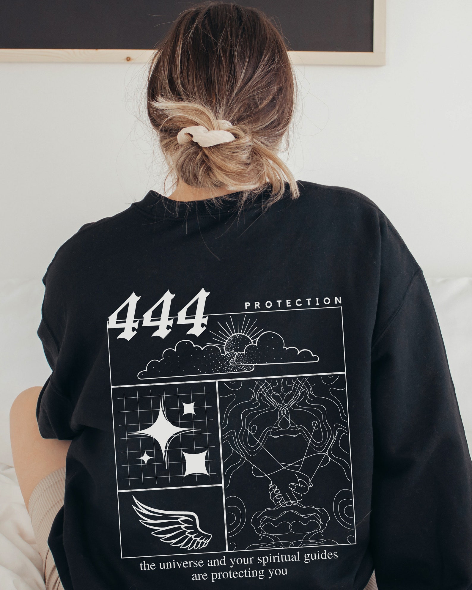 444 Angel Number Sweatshirt for Women Trendy Sweatshirt 444 Cute ...