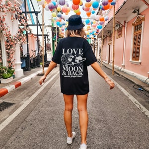 Love You to the Moon and Back T Shirt With Words on Back Coconut Girl ...