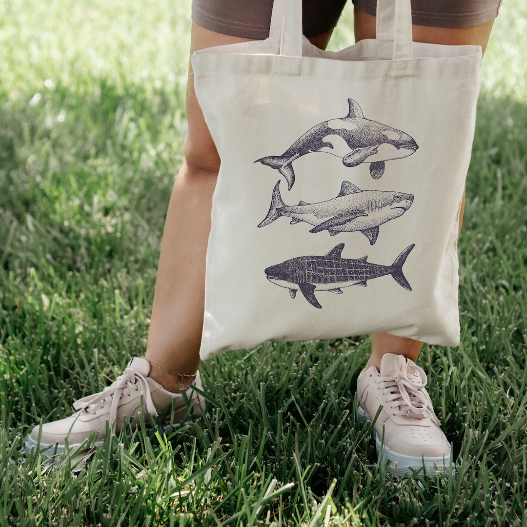 Whale Shark Tote Bag Canvas Tote Bag for Summer Beach Bag Beach Tote ...