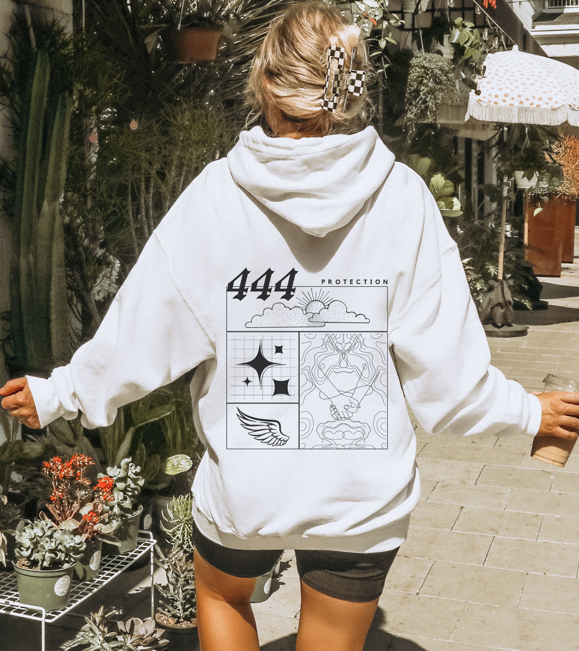 444 Angel Number Hoodie and Sweater for Women Trendy Hoodie Y2K Aesthetic Y2K Hoodie Streetwear ...