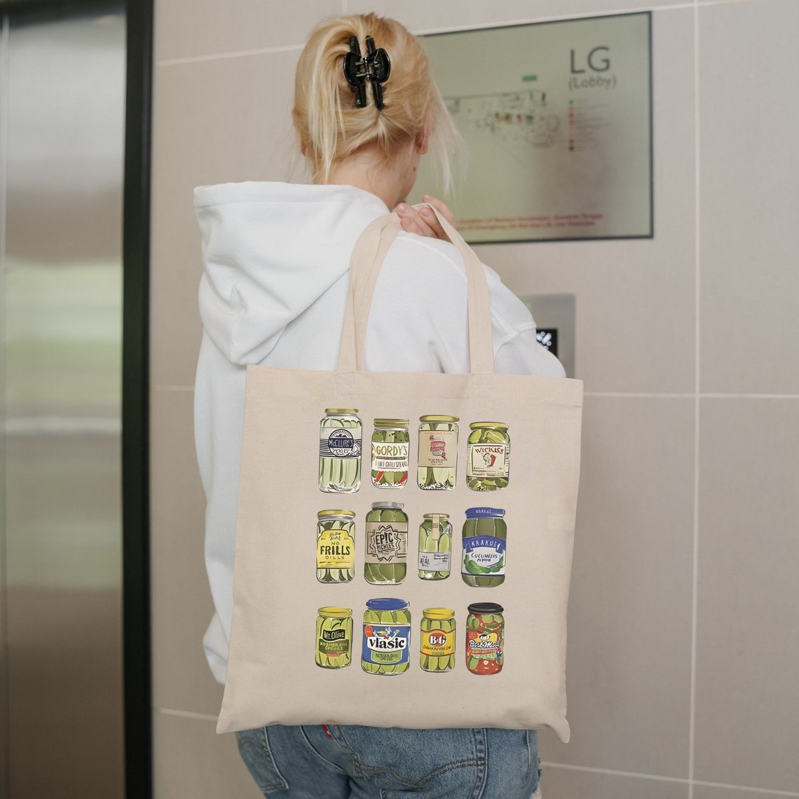Pickle Tote Bag Canvas Tote Bag Gift for Pickle Lover Pickle - Etsy