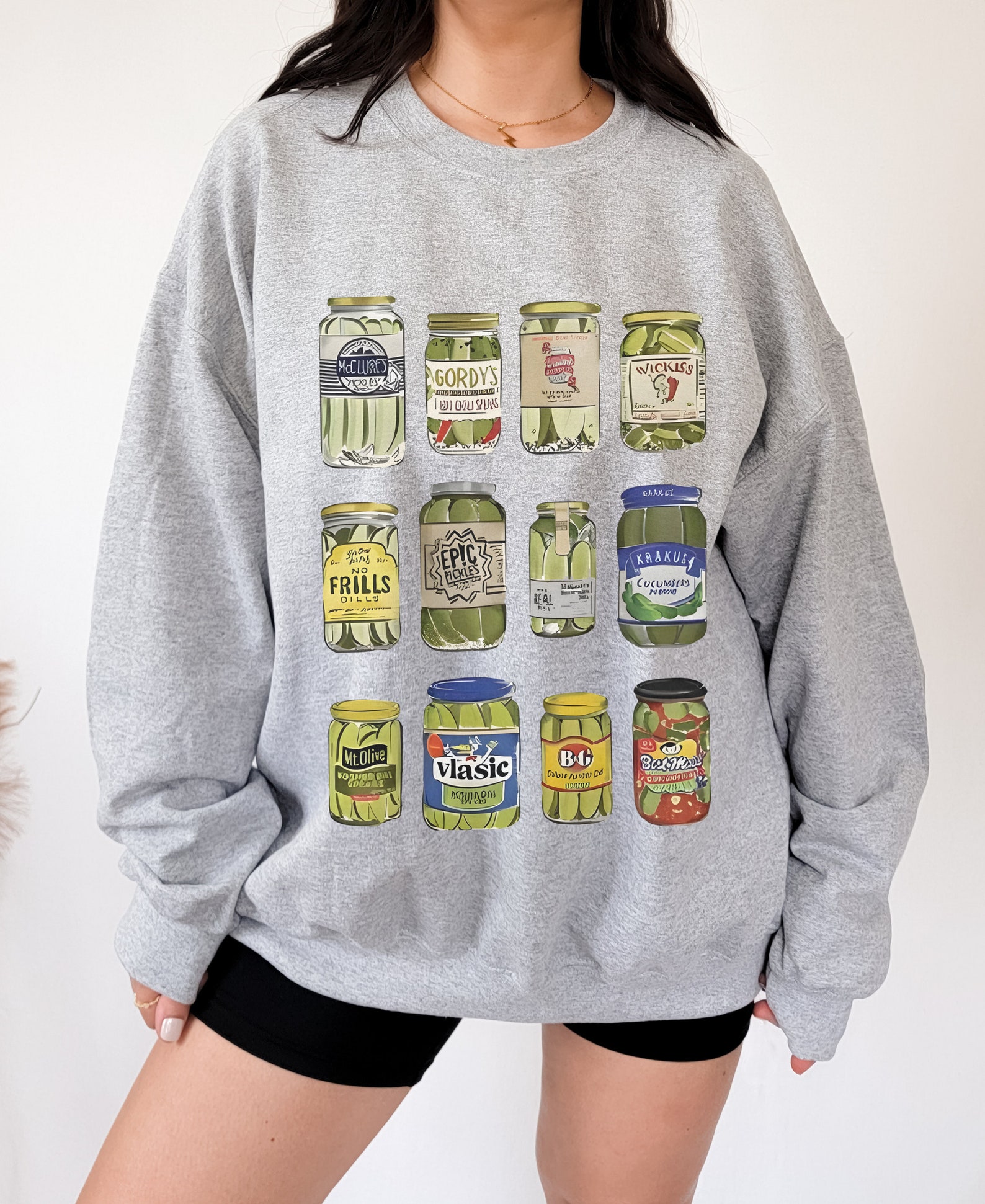 Gift for Pickle Lovers Vintage Pickle Jar Sweatshirt - Etsy