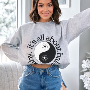 All About Balance-yin Yang Shirt-trendy Women-graphic Sweatshirt-unisex ...