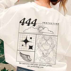 444 Angel Number Sweatshirt for Women Trendy Sweatshirt 444 Cute ...