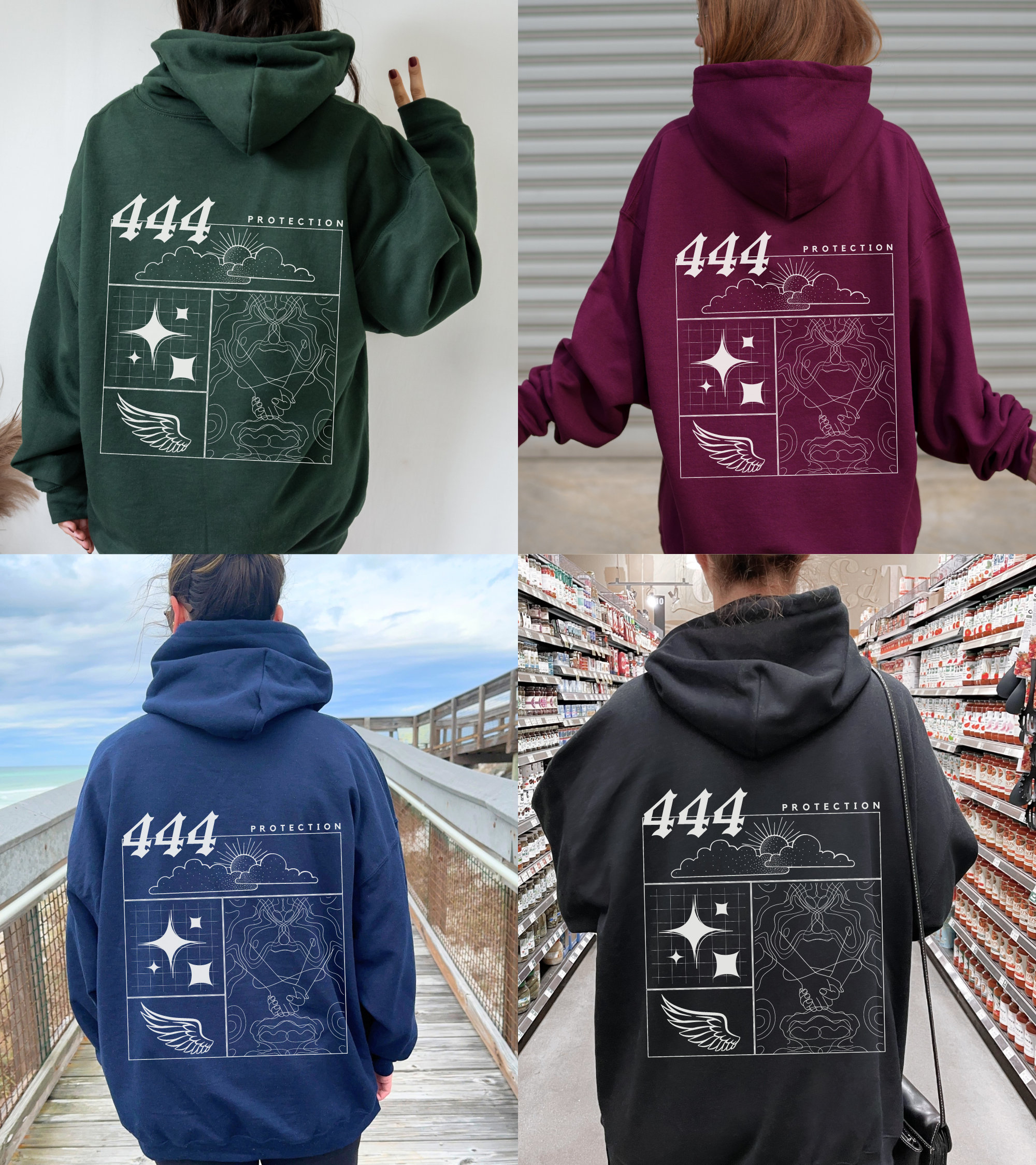 444 Angel Number Hoodie and Sweater for Women Trendy Hoodie Y2K ...