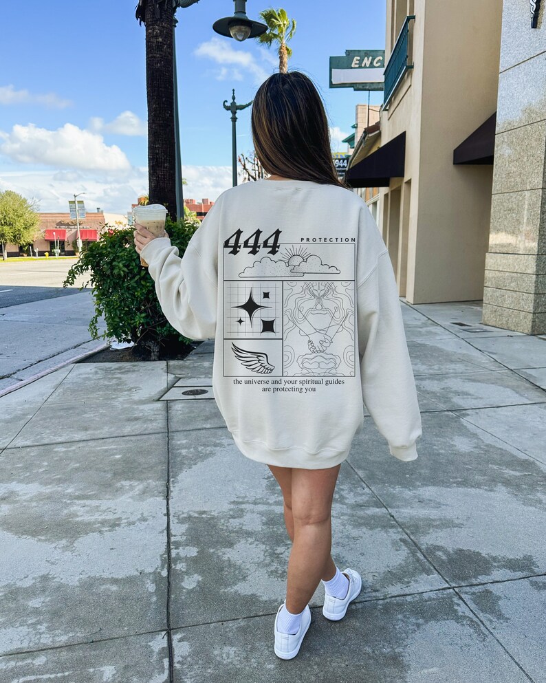 444 Angel Number Sweatshirt for Women Trendy Sweatshirt 444 Cute ...