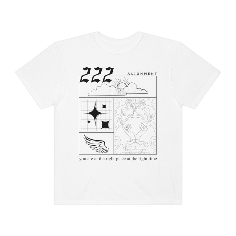 222 Angel Number T-shirt - Comfort Colors Y2K Trendy Tee - Etsy