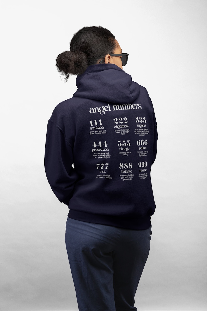 Angel Number Hoodie Zip up Hoodie Y2k Sweatshirt Vsco Hoodie Womens ...