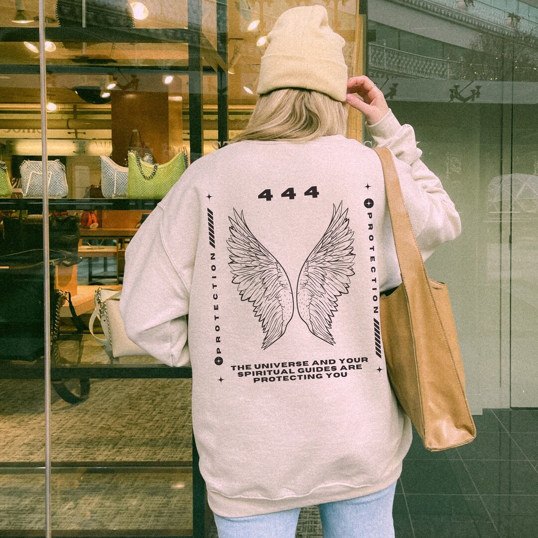 444 Angel Number Sweatshirt for Women Trendy Sweatshirt Cute Graphic ...
