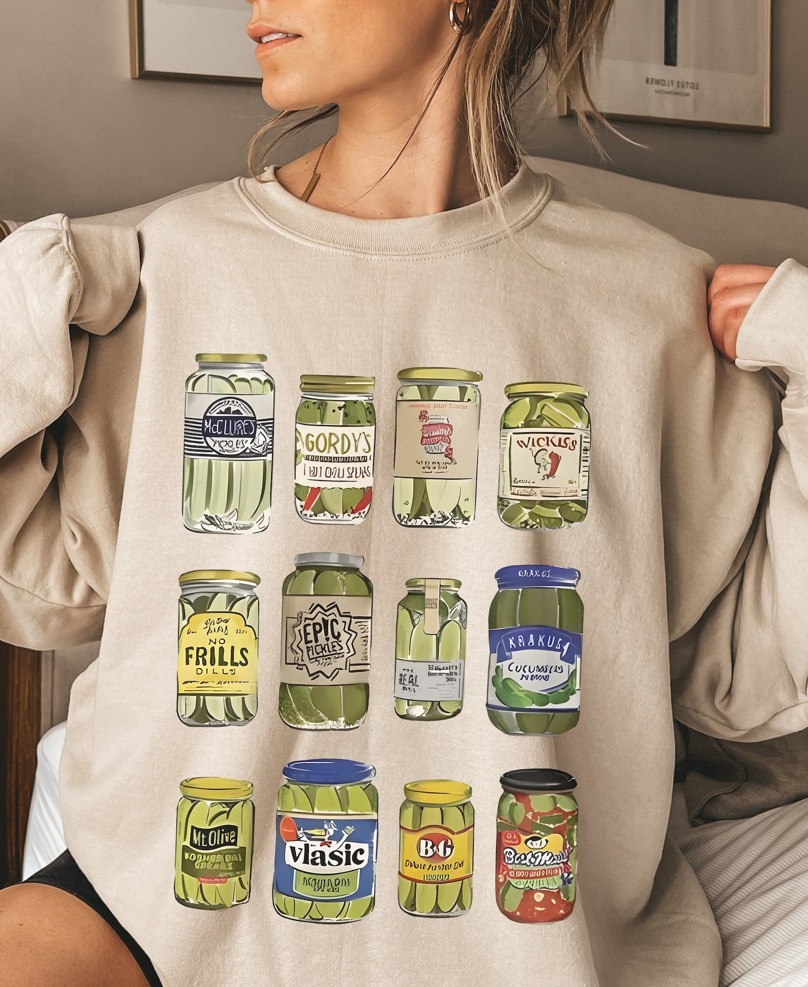 Gift for Pickle Lovers Vintage Pickle Jar Sweatshirt - Etsy