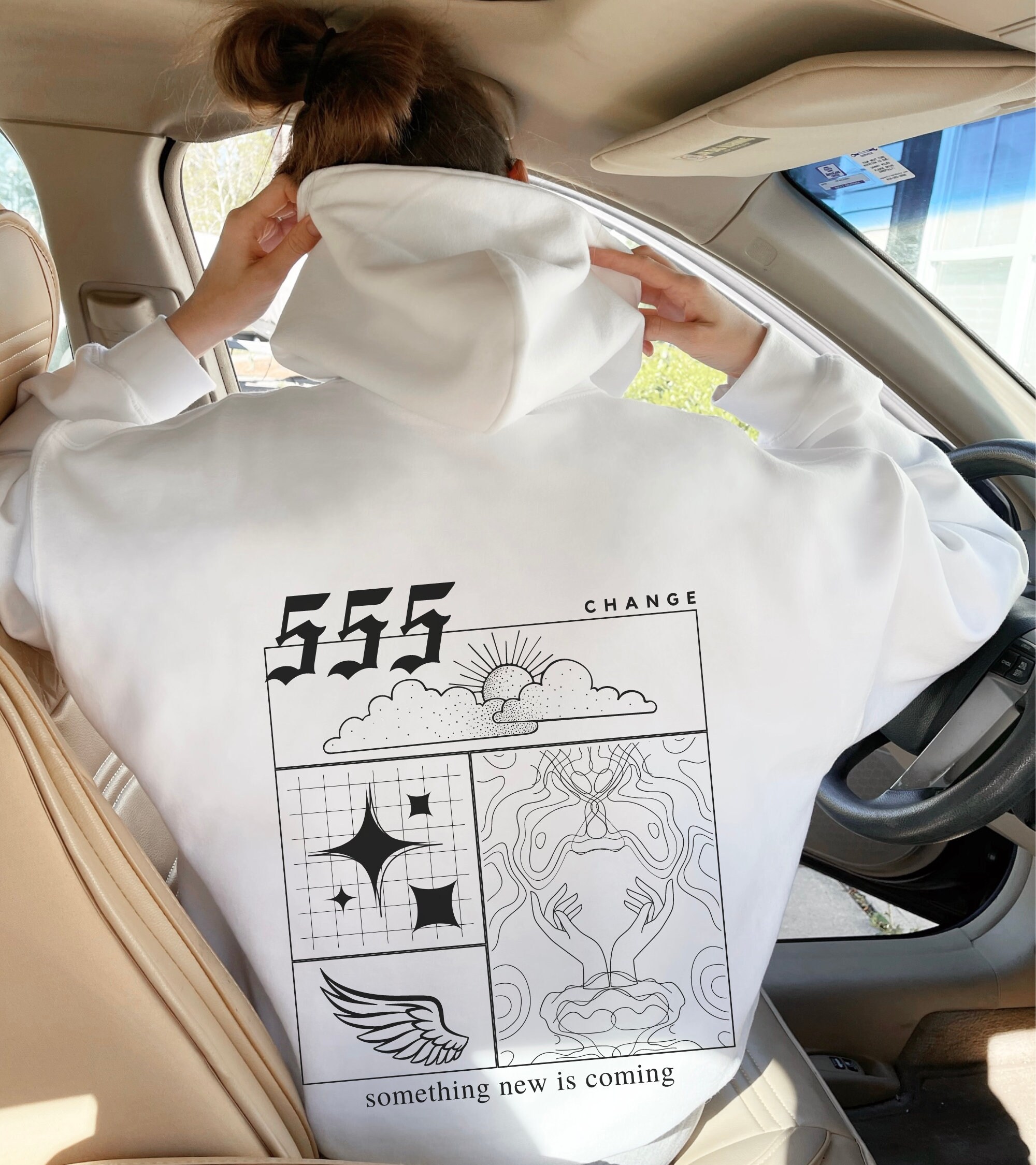 555 Angel Number Graphic Hoodie - Trendy Y2K Aesthetic - Etsy