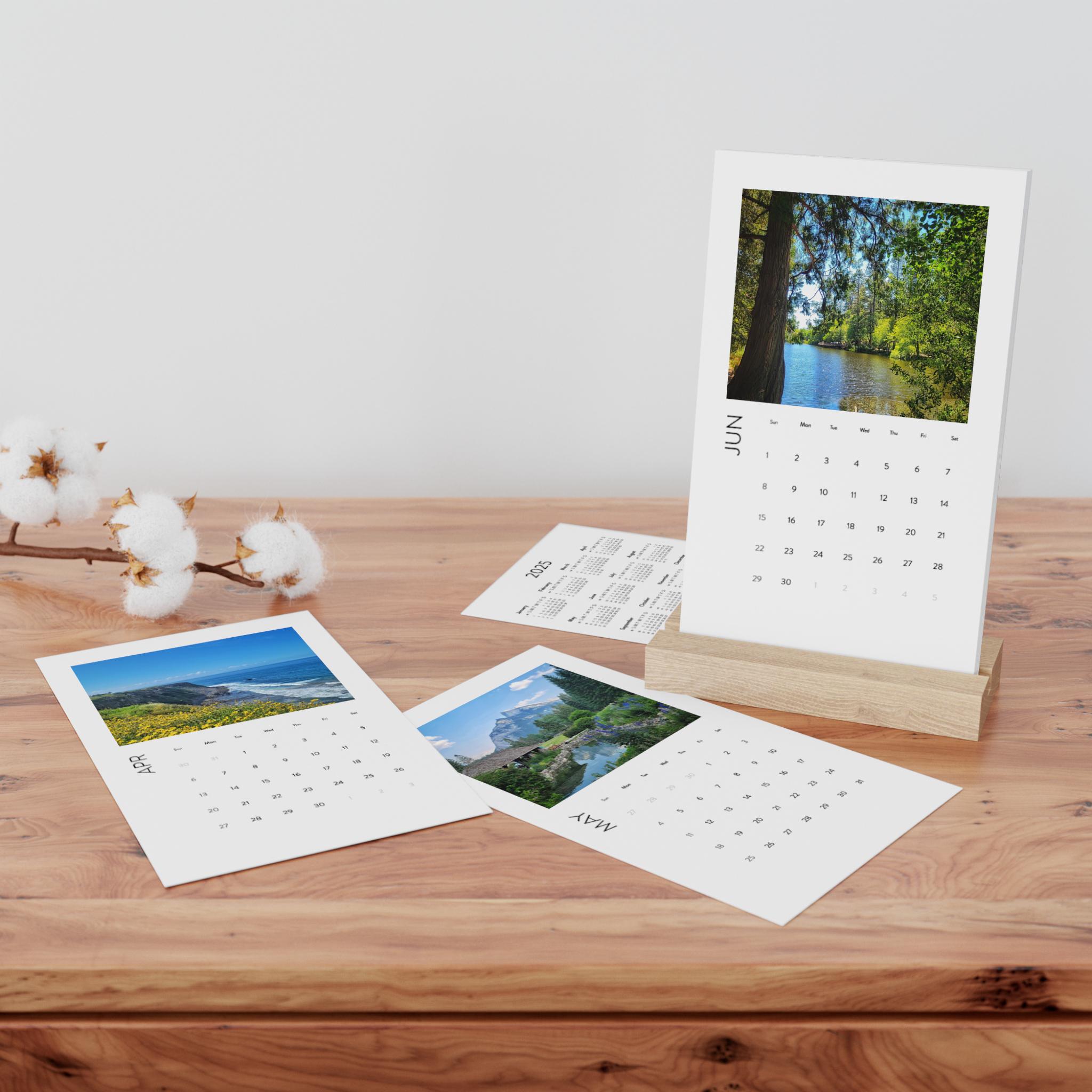 Vertical Desk Calendar, 2025 Monthly Photo Calendar, Office Decor, Gift ...