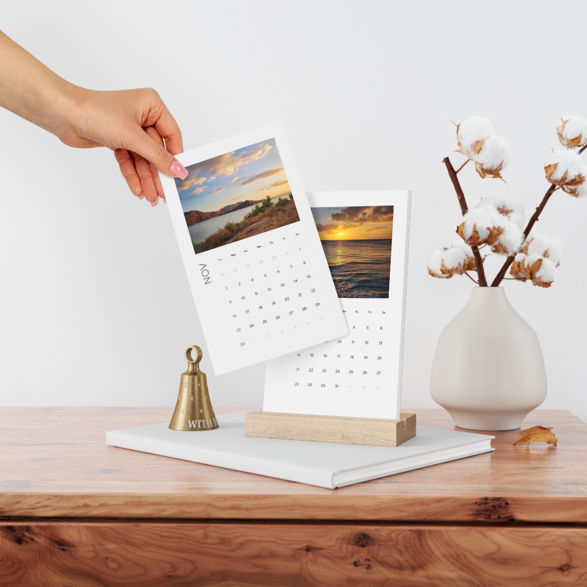 Vertical Desk Calendar, 2025 Monthly Photo Calendar, Office Decor, Gift ...