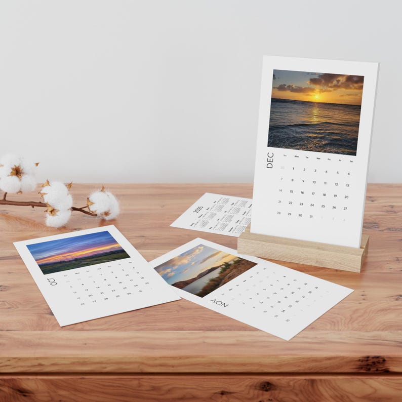 Vertical Desk Calendar, 2025 Monthly Photo Calendar, Office Decor, Gift ...