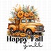 Fall Truck Png Graphics, Hello Fall Clipart, Farm Truck Png, Fall Png ...
