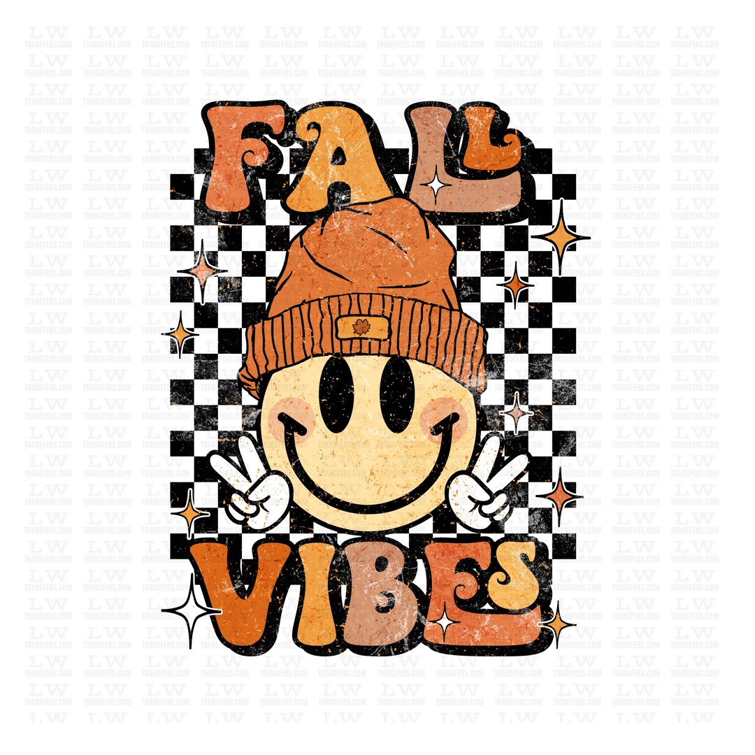 Fall Vibes Halloween DTF Transfers Ready to Press, Fall Transfer, Ready ...
